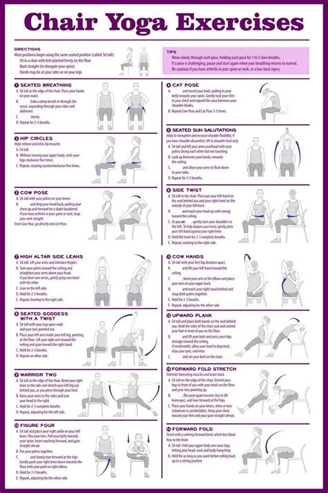 Free Printable Chair Yoga For Seniors Pdf