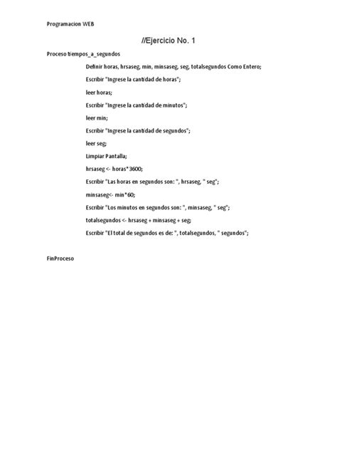 Ejercicios En Pseint Pdf