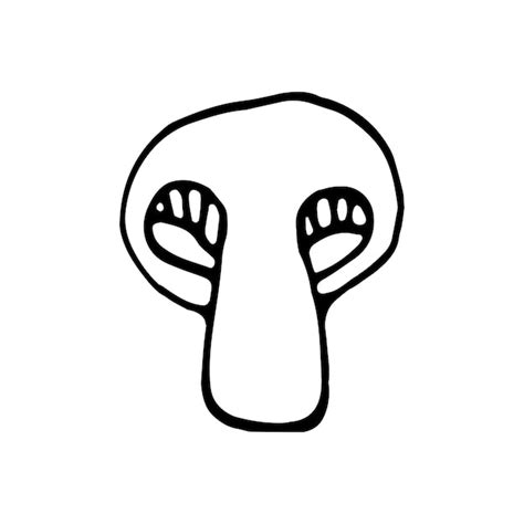 Premium Vector Single Hand Drawn Forest Mushroom For Autumn