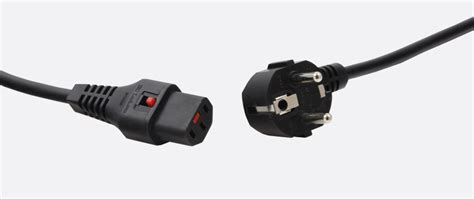 Iec Lock Ac Mains Power Cordset Iec Lock C13 Female Schuko 5 Metre
