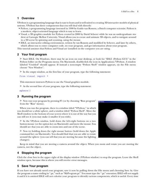 Tutorial VPython