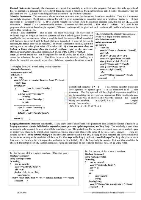 Hsslive Xi Cs Siraj 07 Chapter Cs Control Statements Normally The