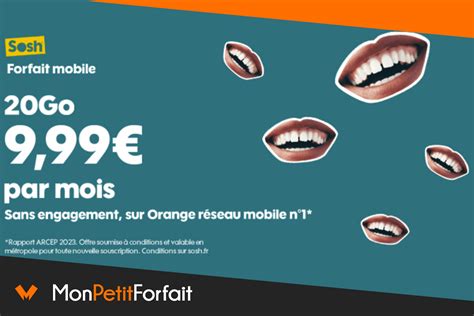 Forfait à 10 20 Go de data chez Sosh B You et RED by SFR