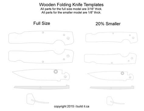 Knife Template Folding Knives Knife Patterns Printable Templates