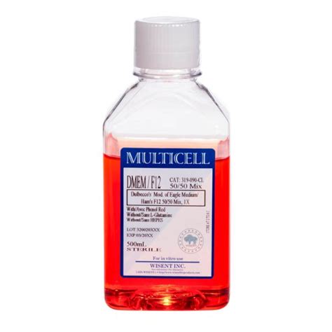 319 090 Cl Dmem F12 50 50 Mix With Phenol Red W O L Glutamine And Hepes