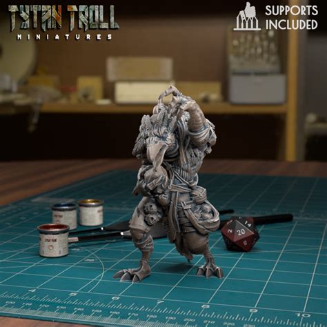 3d Printable Kenku Bundle Pre Supported By Tytantroll Miniatures