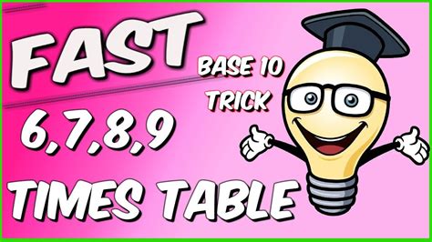 Learn The Upper 6 7 8 And 9 Times Tables Easily And Fast Youtube
