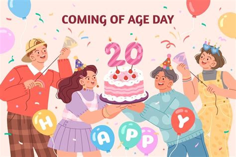 Free Vector Flat Coming Of Age Illustration