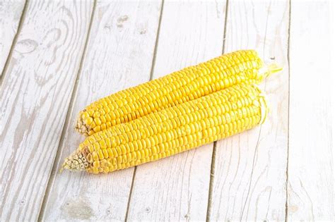 Premium Photo Sweet Yellow Raw Ripe Corn Cob