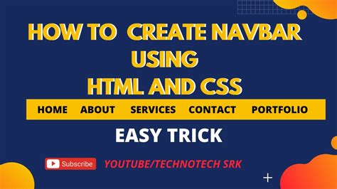 how to make navbar using html and css very easy way 🔥 😍 horizontal