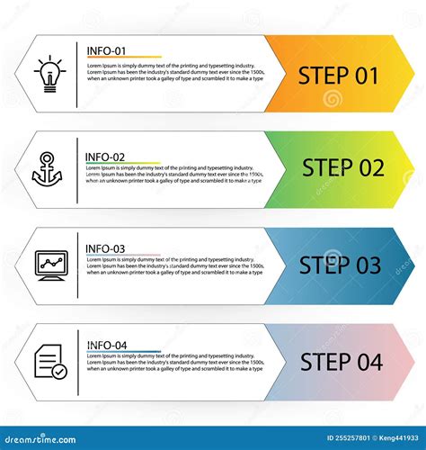 Infographic Hexagon With Rectangle Shape Vector Template Process