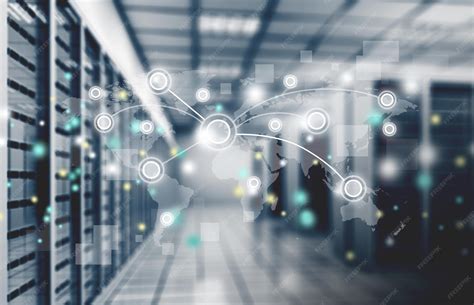 premium photo abstract of modern high tech internet data center room