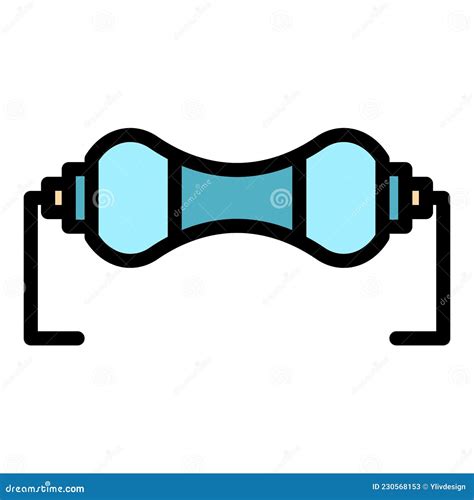 Microcircuit Resistor Icon Color Outline Vector Stock Vector
