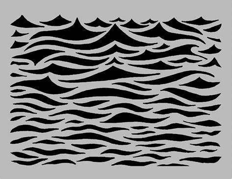 Ocean Waves Stencil My Custom Stencils
