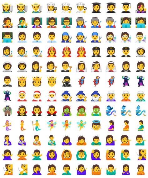 Android 絵文字一覧 スマイリーと人々