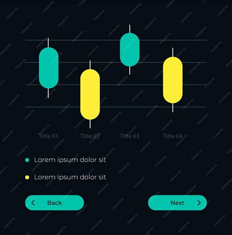 premium vector candlestick diagram ui element template