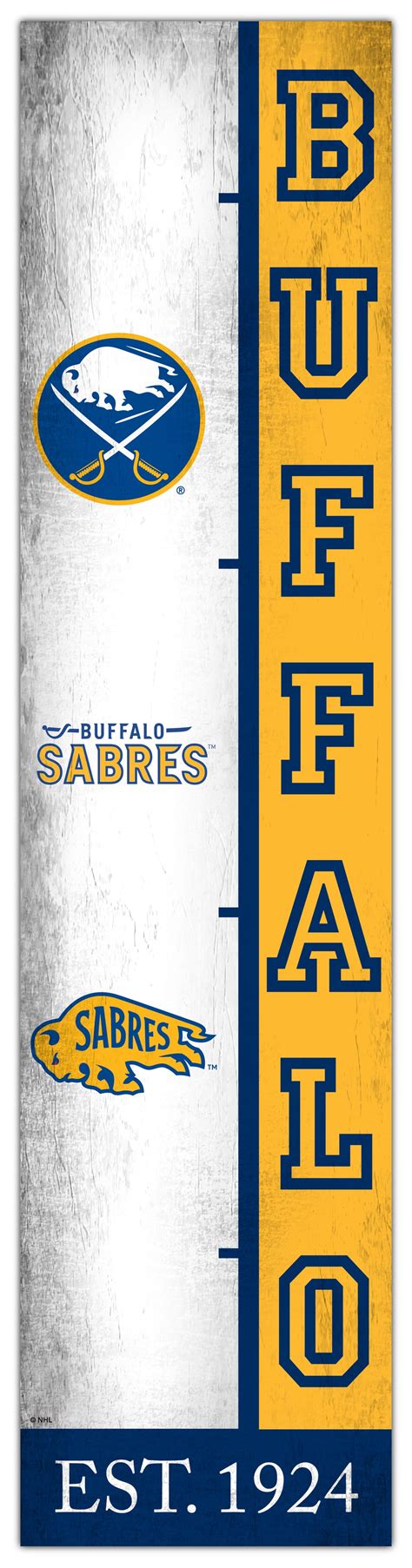 Buffalo Sabres Team Logo Evolution Wood Sign 6x24 Sports Fanz