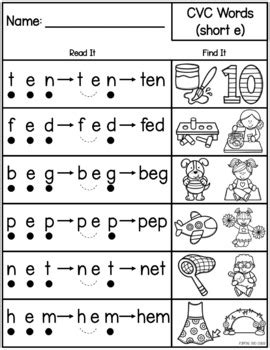 Blending Cvc Words Worksheets