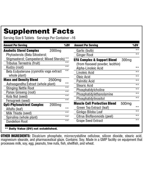 Stéroïdes Naturels Universal Natural Sterol Complex