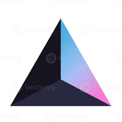 Triangle 3d Shape Gradient Illustration In Trendy Color The Colorful Shapes Creative Element