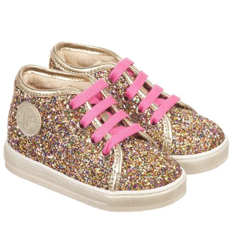 Girls Glittery Gold First-Walker Trainers | First walkers, Baby girl ...