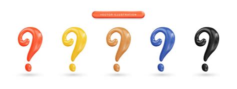 realistic 3d question mark royalty free vector image