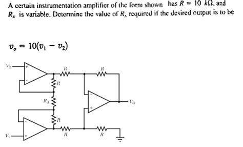 solved a certain instrumentation amplifier of the form shown