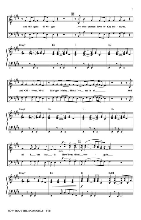 How Bout Them Cowgirls Sheet Music By Alan Billingsley Sku 08202240
