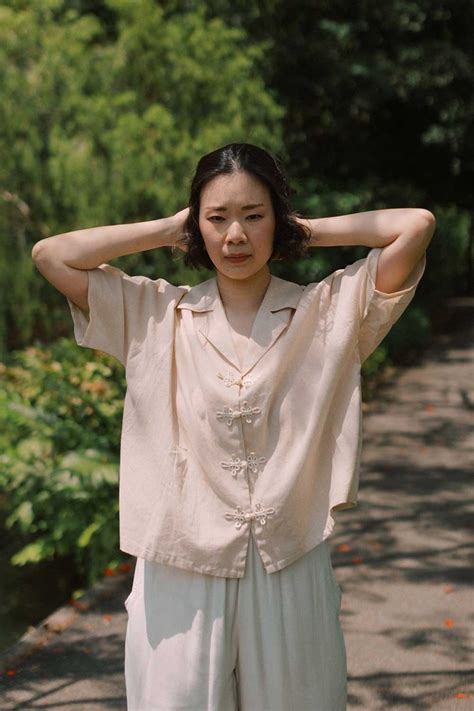 Womens Wide Lapel Shirt With Knotted Buttons Esse Conscious Fashion