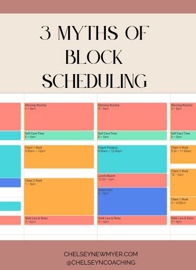 Three Myths Of Block Scheduling Chelsey Newmyer