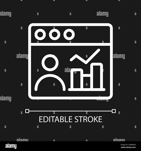 Social Media Data Mining White Linear Pixel Perfect Icon For Dark Theme Stock Vector Image And Art