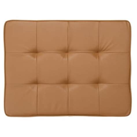 Studio Designs Home Ashlar Modern Tufted Leather Square Ottoman In