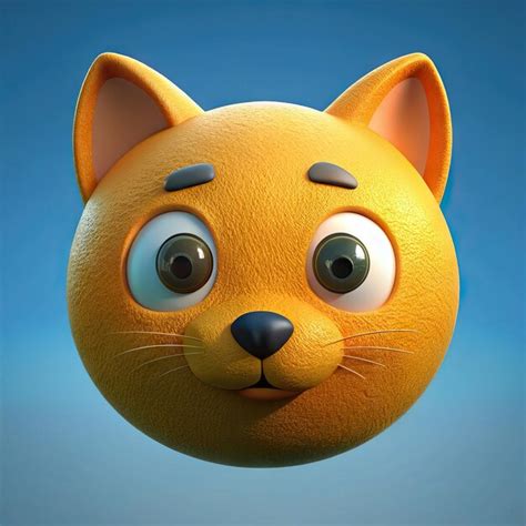 Premium Photo A Yellow Ball With Green Eyes And A Black Nose Is