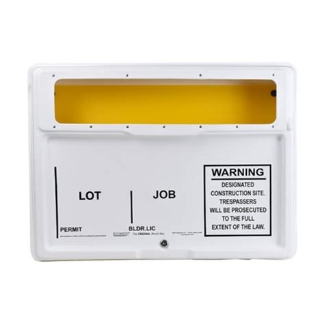 The Doc Box 10101 Permit Posting Box 21 In W 4 In H Hdpe