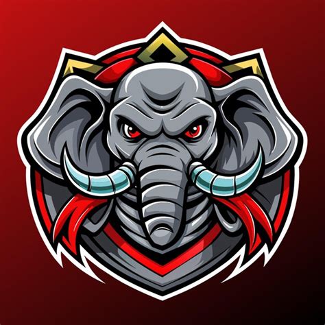 Awesome Mascot Logo Elephant For Esports Gaming Team Vector
