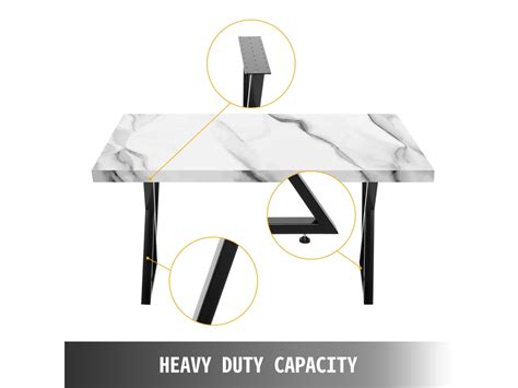 2 Peças De Pernas De Mesa De Jantar De Metal 28 X 24 Polegadas Vevor