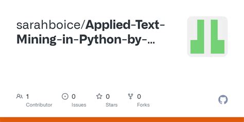 Github Sarahboiceapplied Text Mining In Python By University Of Michigan
