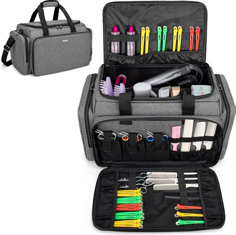 BAFASO Grand Trousse de Rangement pour Coiffeur avec diviseurs réglables Sac pour Outils de