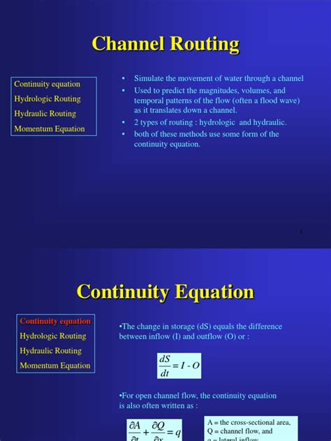 Flood Routing Discharge Hydrology Hydrology