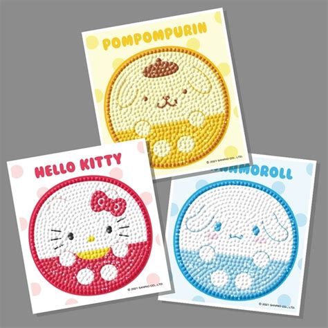 띵굴마켓 스티커형 십자수 산리오캐릭터즈 보석십자수 스티커 퍼즐