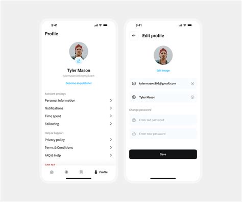 Profile Screen App Design By Sahil Mondal Alphacrease Creations On