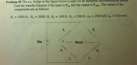 Solved Problem The A C Bridge In The Figure Below Is Chegg