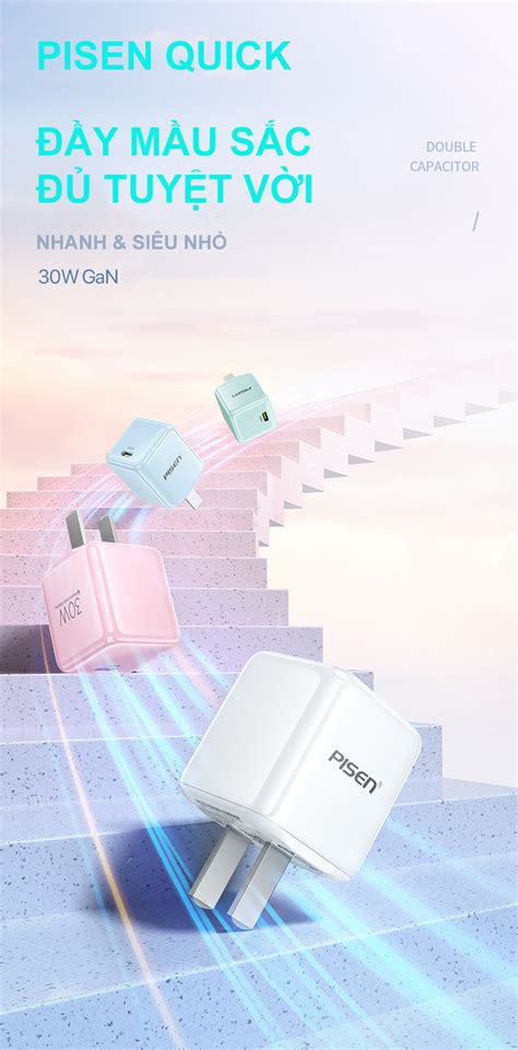 Cốc Sạc Pisen Quick Ice Crystal Pd 30w Xy C14