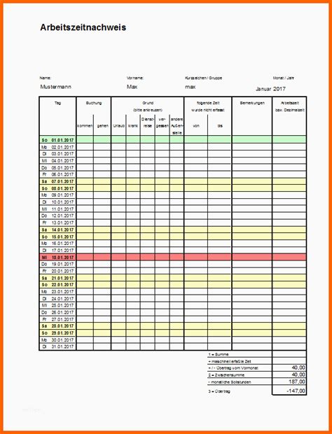 Fabelhaft Stundenzettel Datev Excel Werden Kostenlos Vorlagen