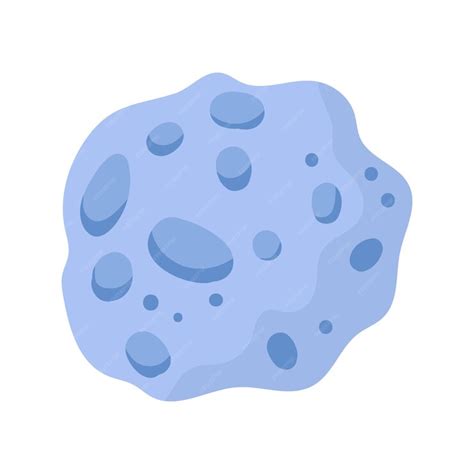 Premium Vector Vector Cartoon Space Meteorite With Craters And Bumps