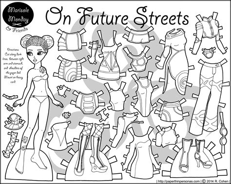 Marisole Monday Paper Doll Coloring Pages