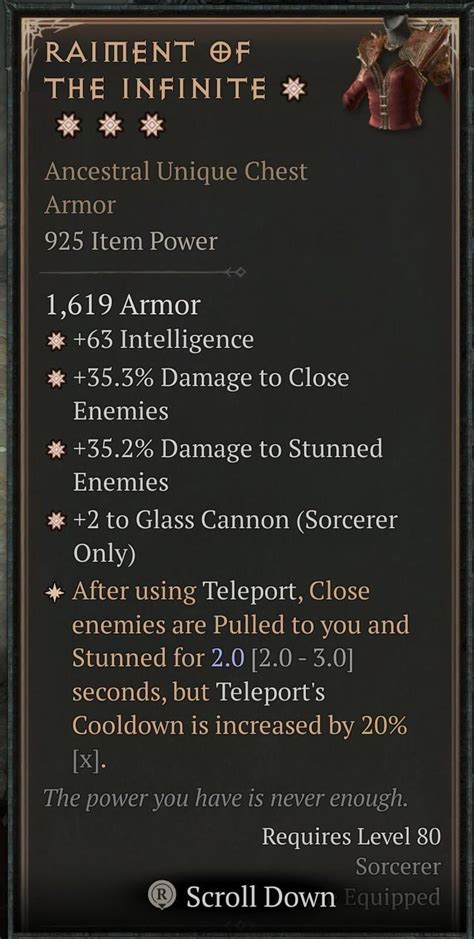 4 Ga Raiment Of The Infinite Drop 😍🍀 Rdiablo4