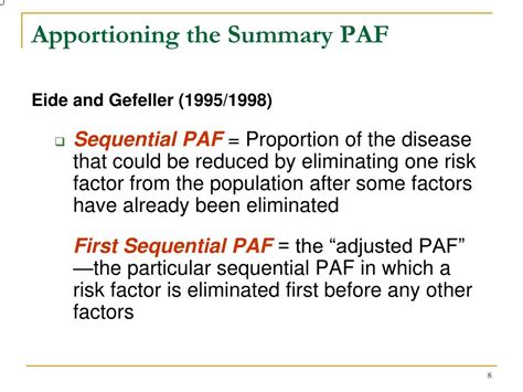 Ppt Using The Population Attributable Fraction Paf To Assess Mch