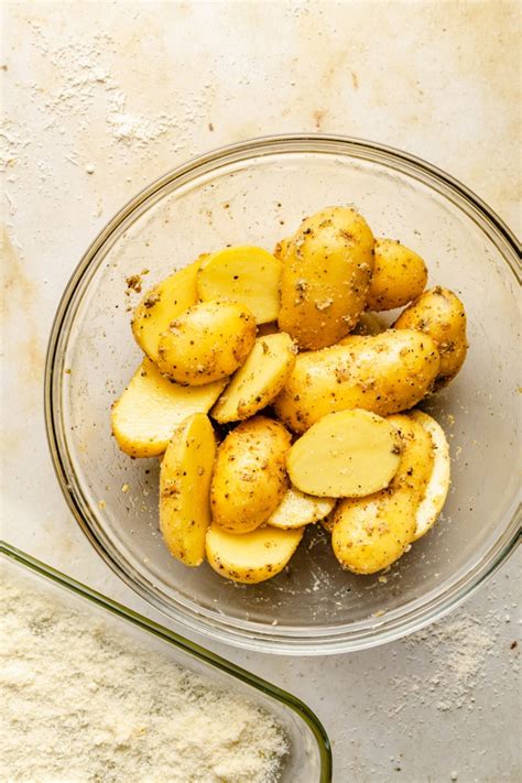 Crispy Parmesan Roasted Potatoes Ambitious Kitchen Karinokada