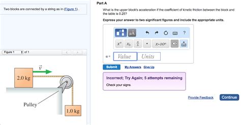Solved Part A Two Blocks Are Connected By A String As In